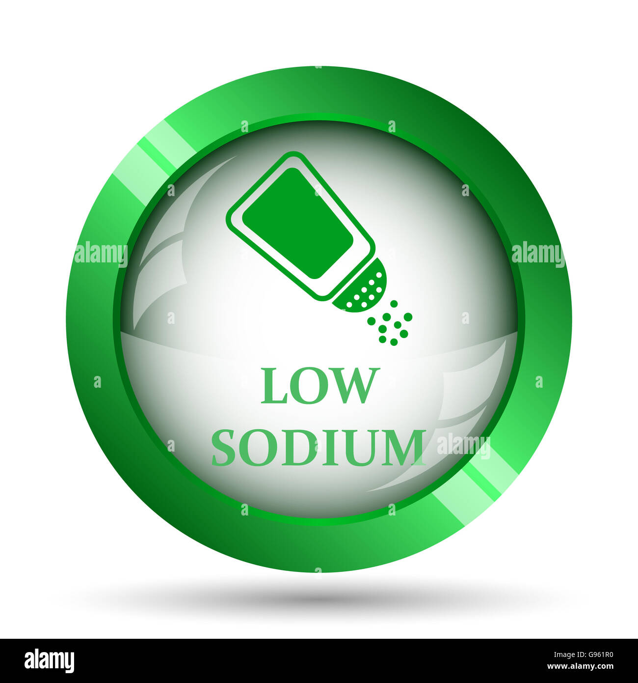 Low sodium icon. Internet button on white background Stock Photo - Alamy