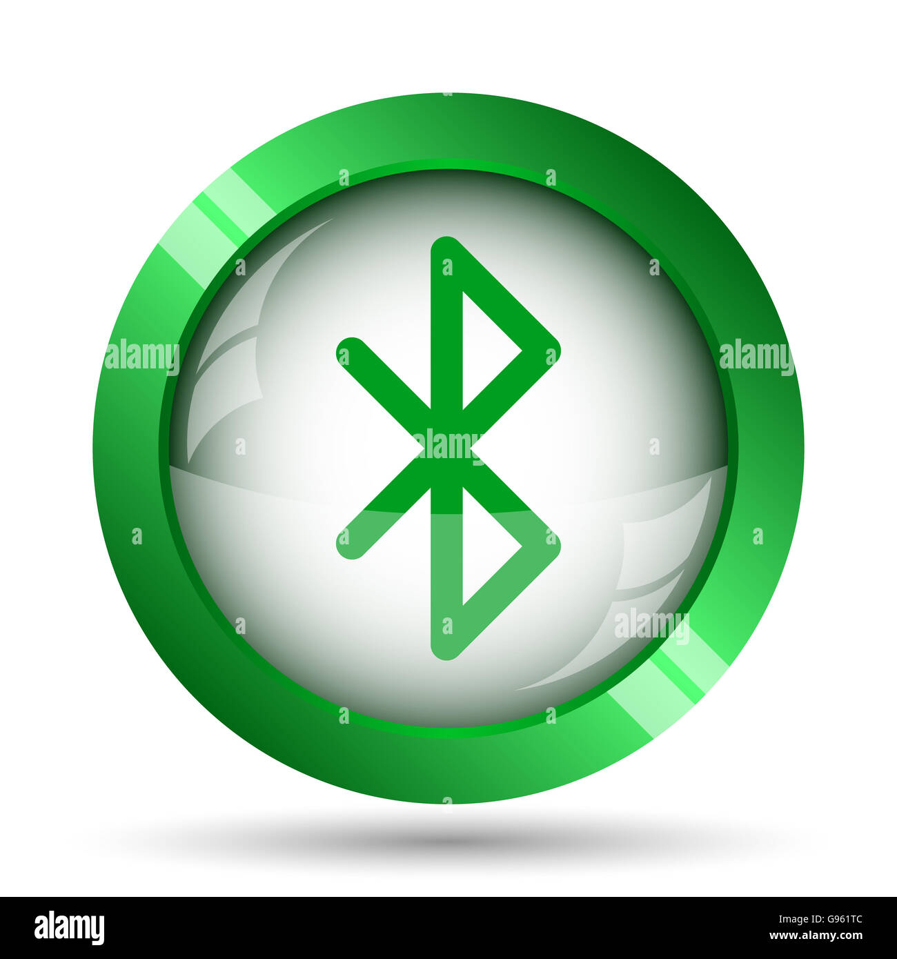 Bluetooth icon. Internet button on white background Stock Photo - Alamy
