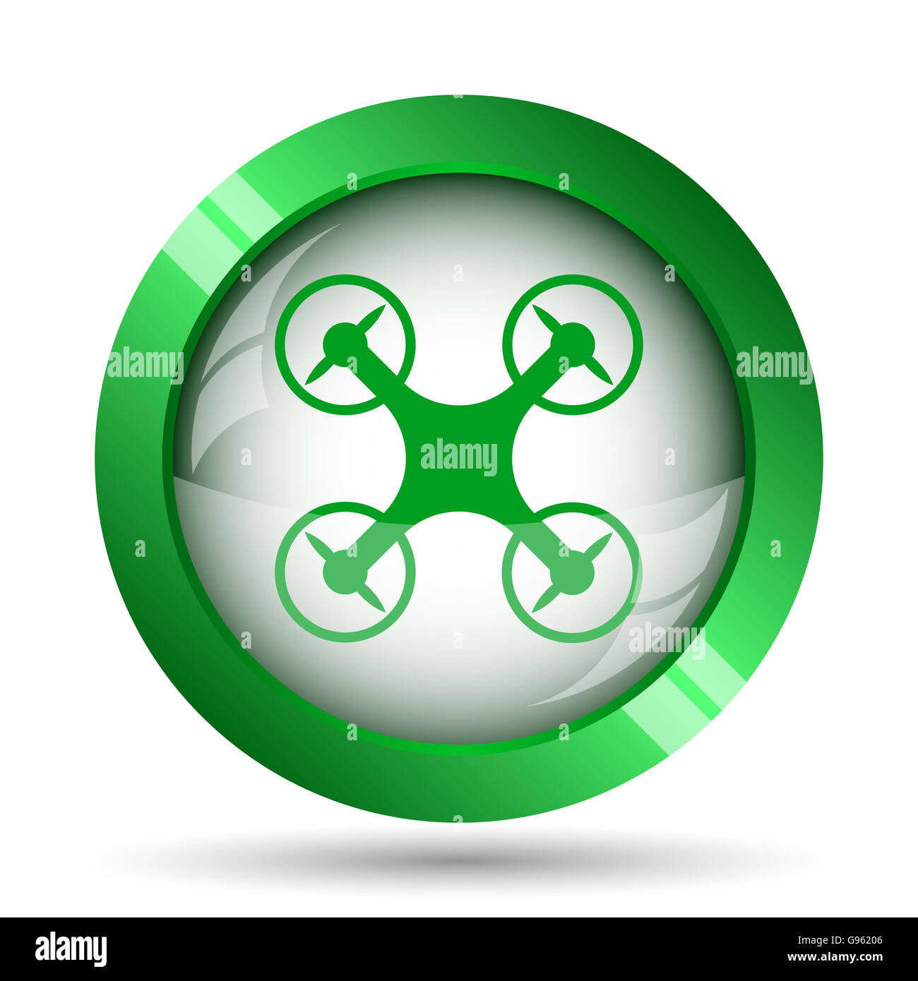 Drone icon. Internet button on white background Stock Photo - Alamy