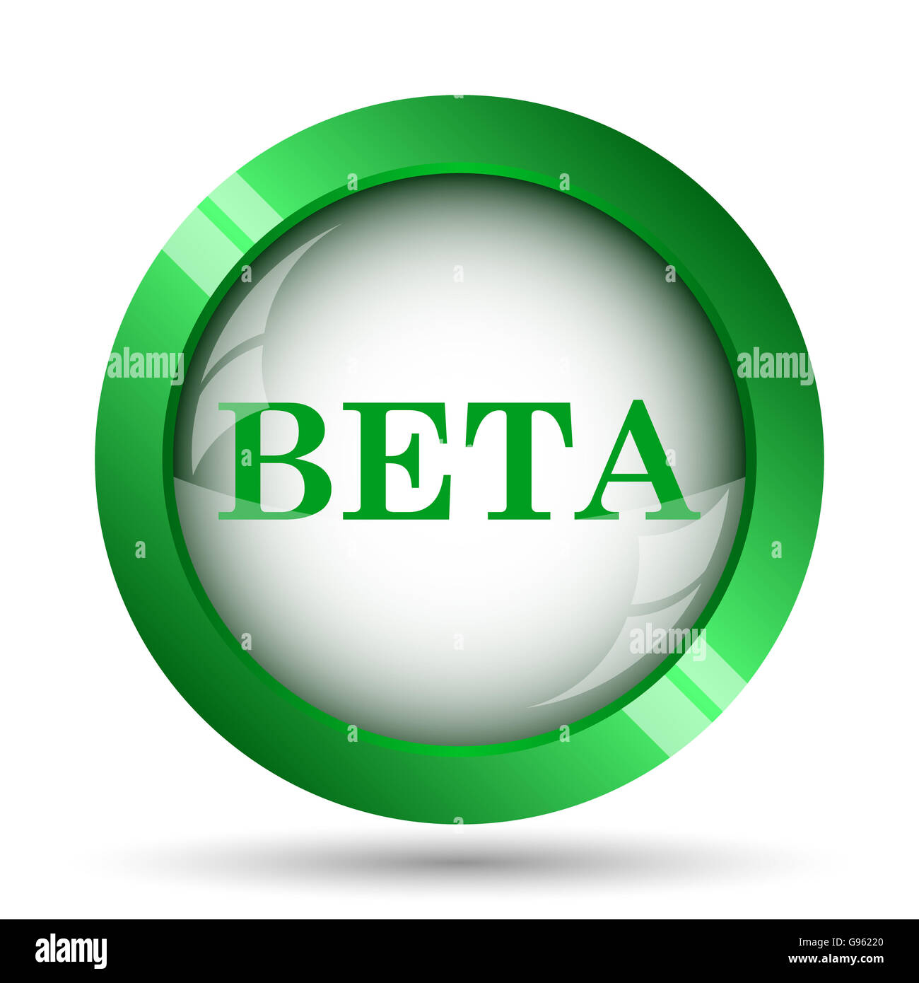 Beta icon. Internet button on white background Stock Photo - Alamy
