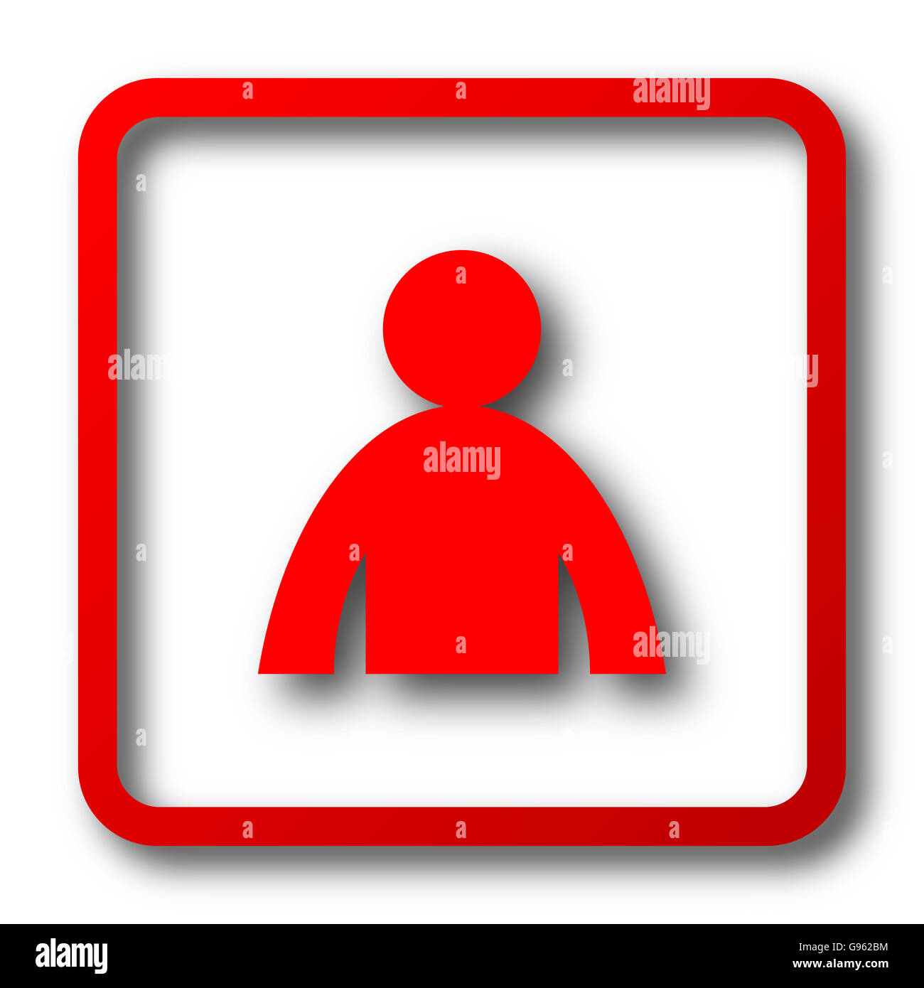 User profile icon. Internet button on white background Stock Photo - Alamy