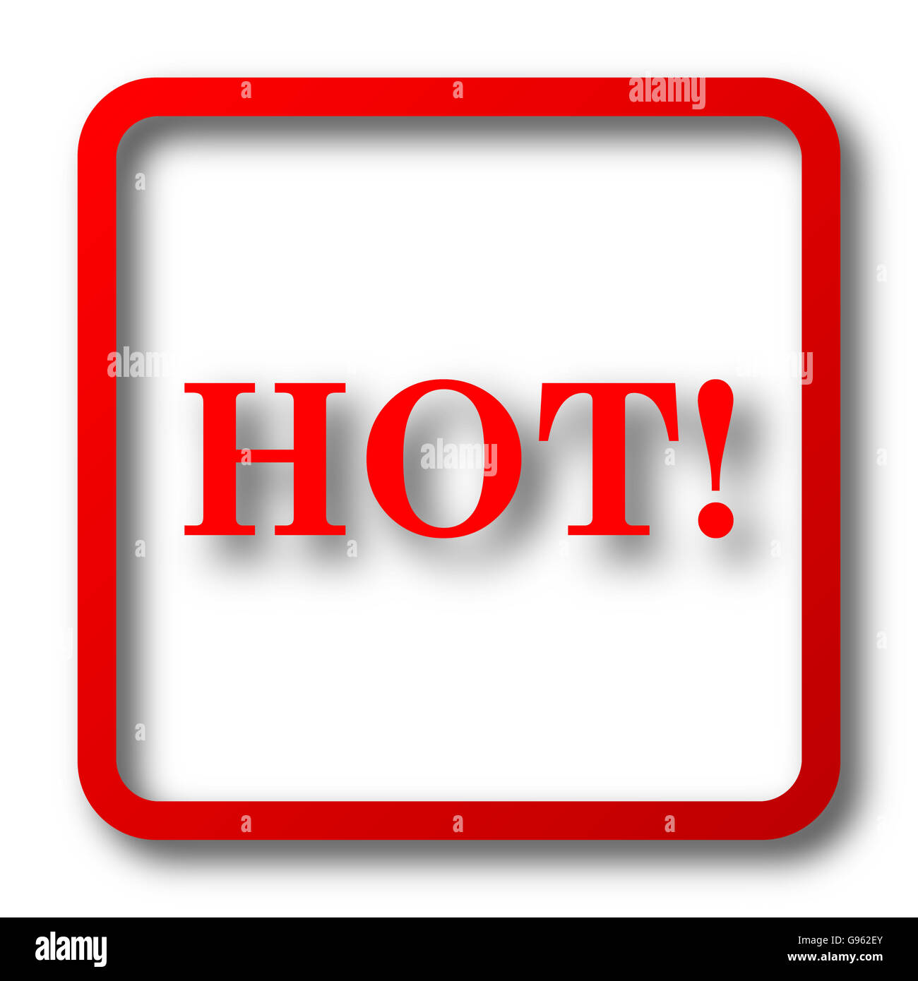 Hot icon. Internet button on white background Stock Photo - Alamy