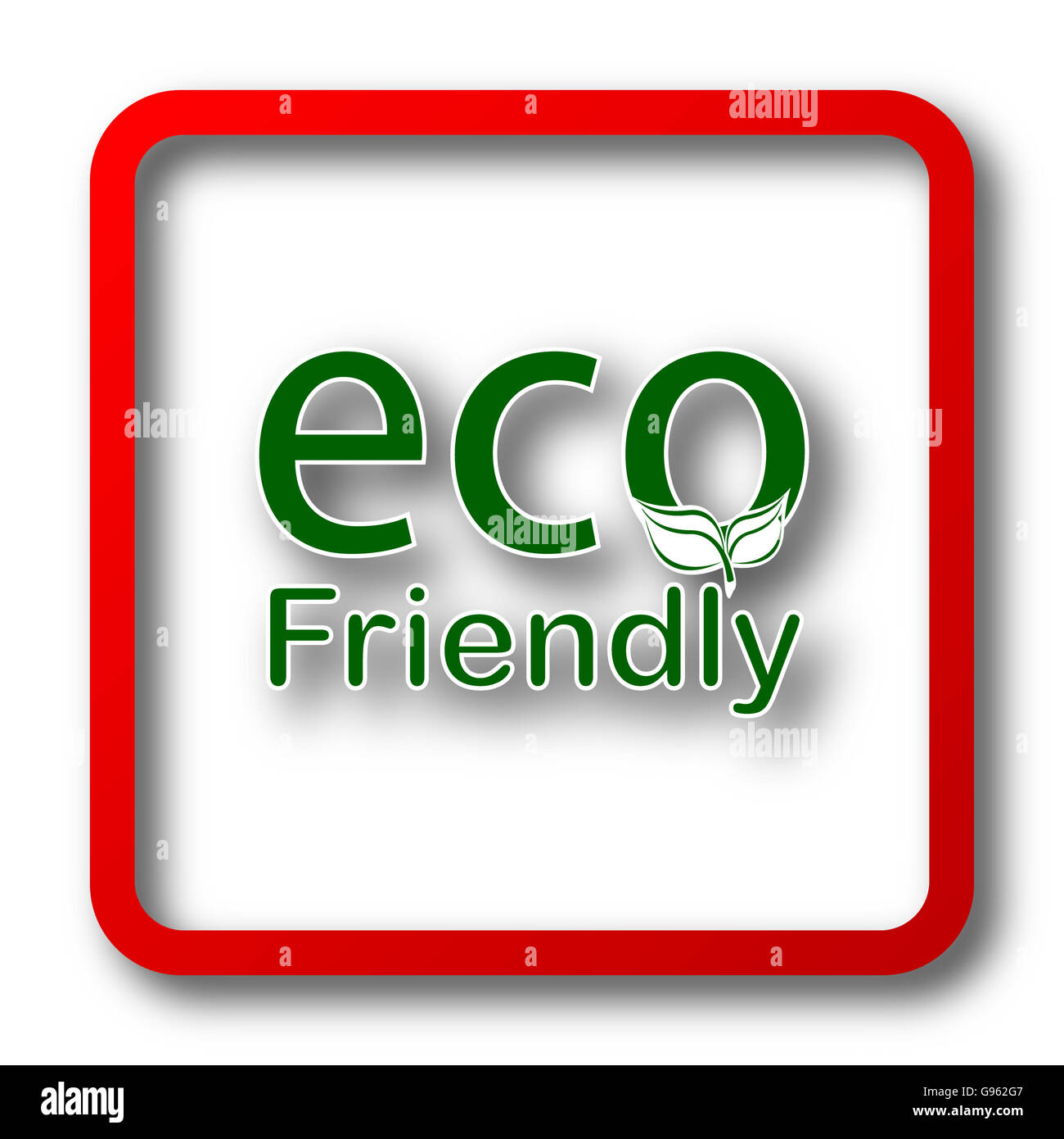 Eco Friendly icon. Internet button on white background Stock Photo - Alamy