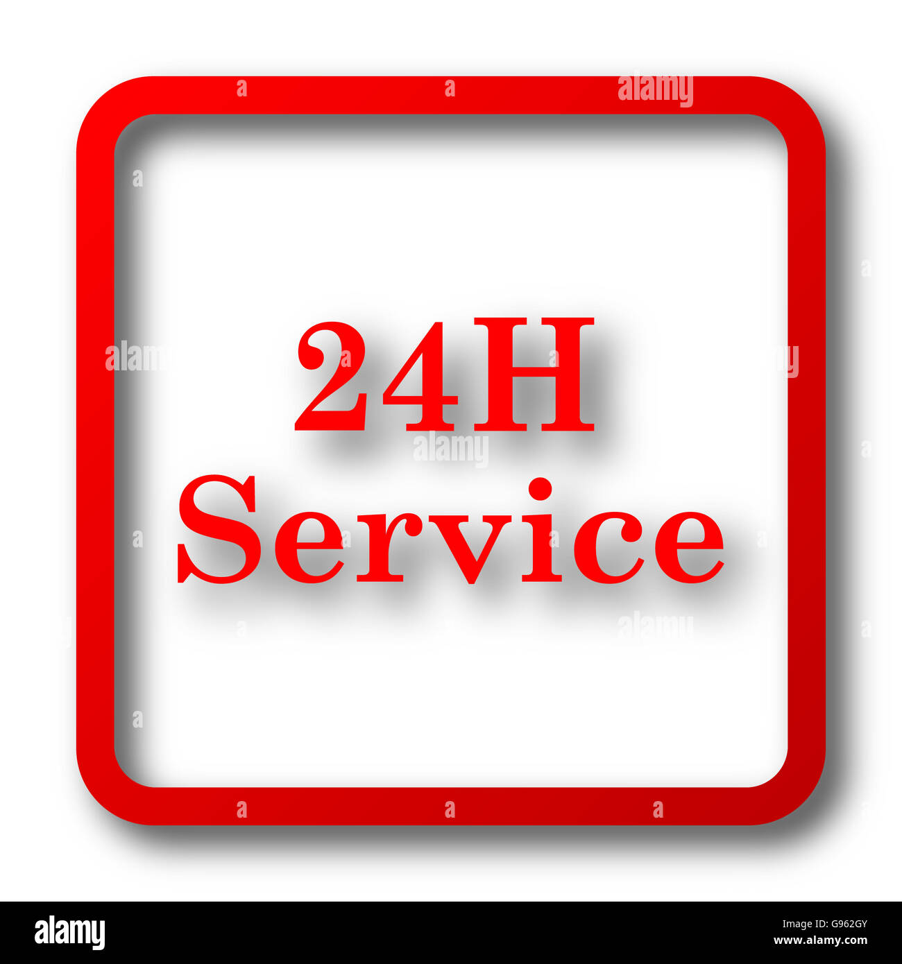 24H Service icon. Internet button on white background Stock Photo - Alamy