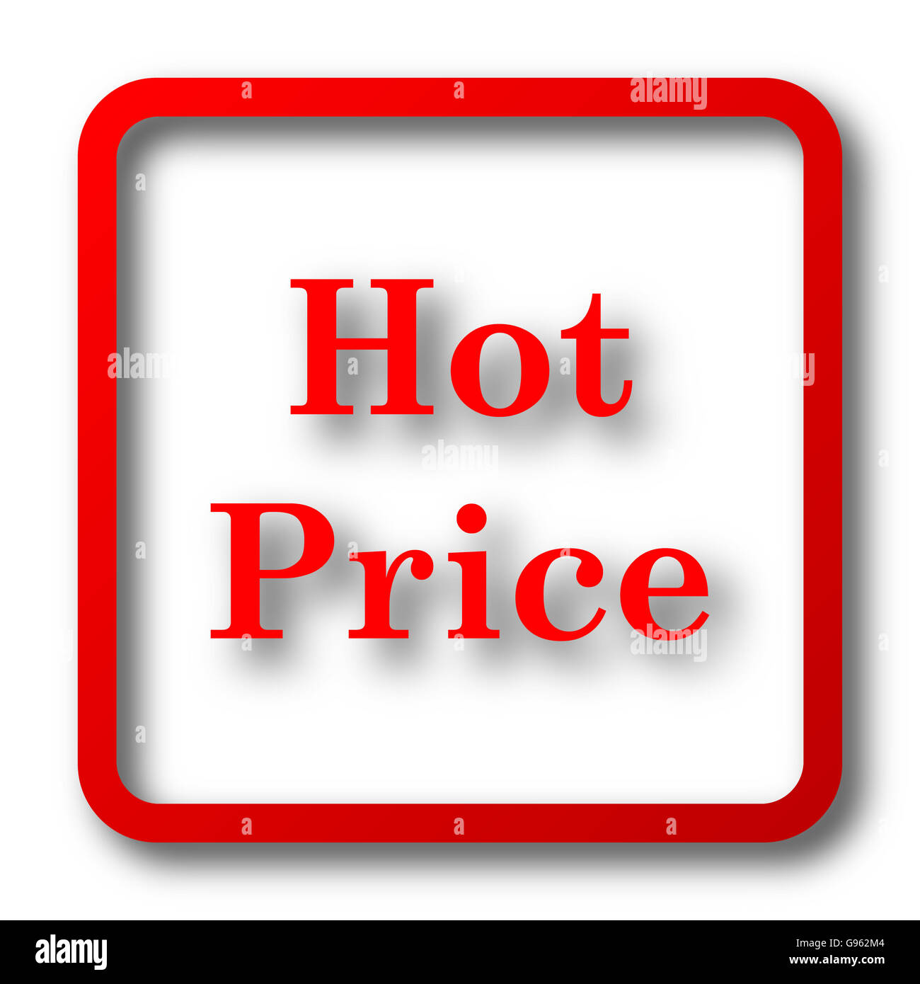 Hot price icon. Internet button on white background Stock Photo - Alamy