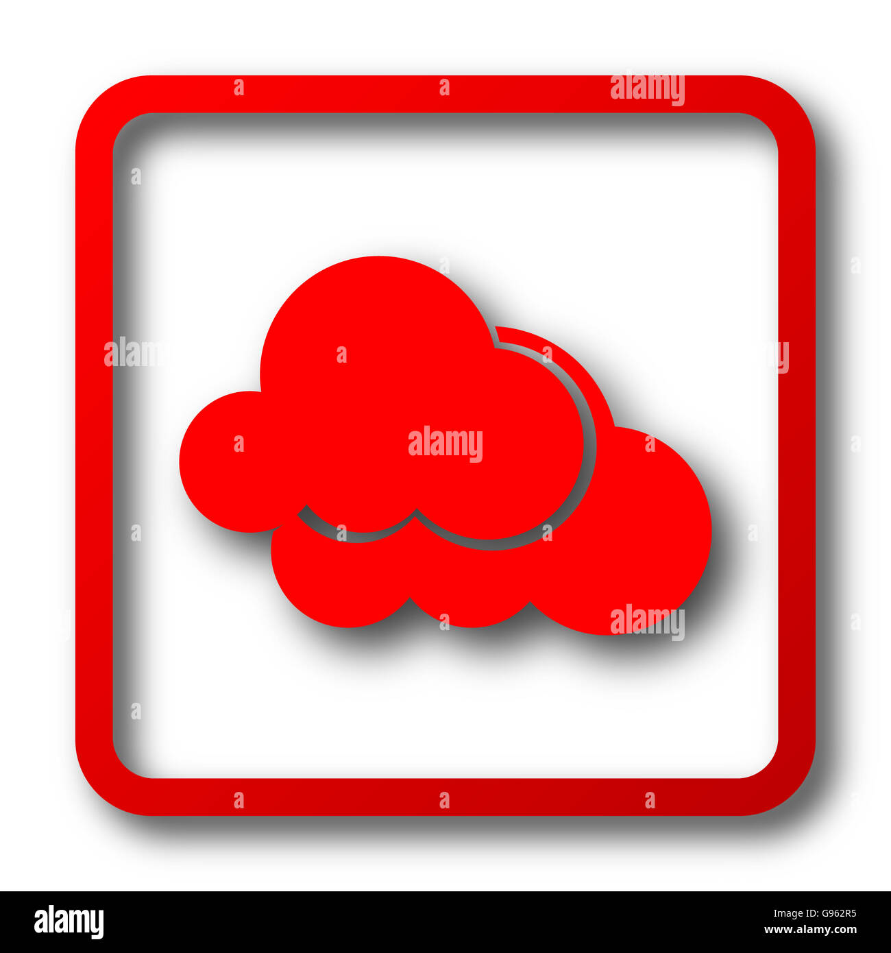 Clouds icon. Internet button on white background Stock Photo - Alamy