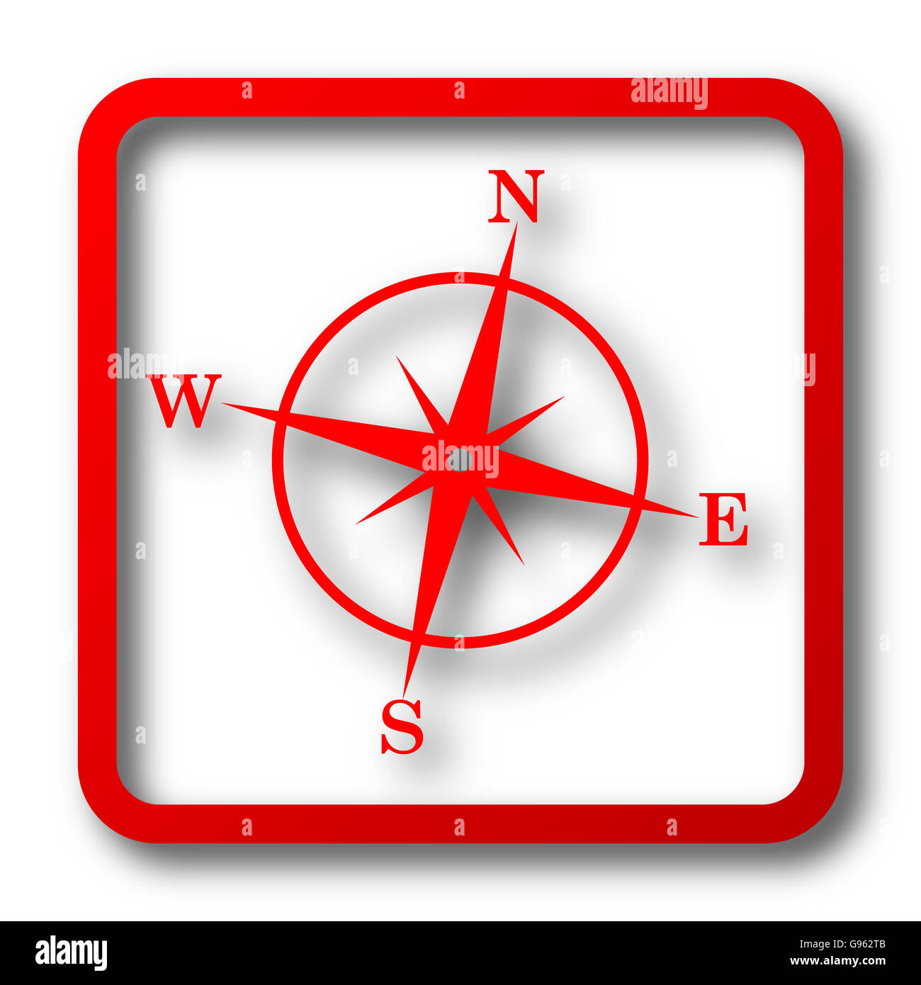 Compass icon. Internet button on white background Stock Photo - Alamy