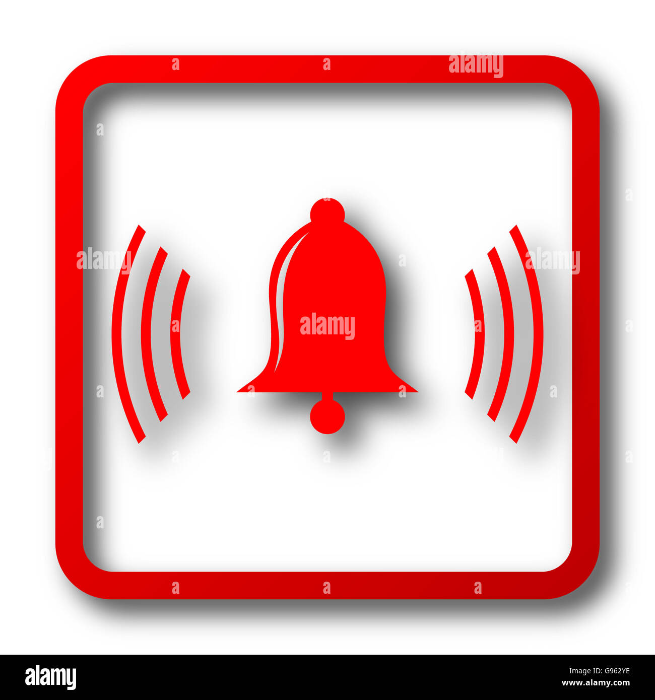 Bell icon. Internet button on white background Stock Photo - Alamy