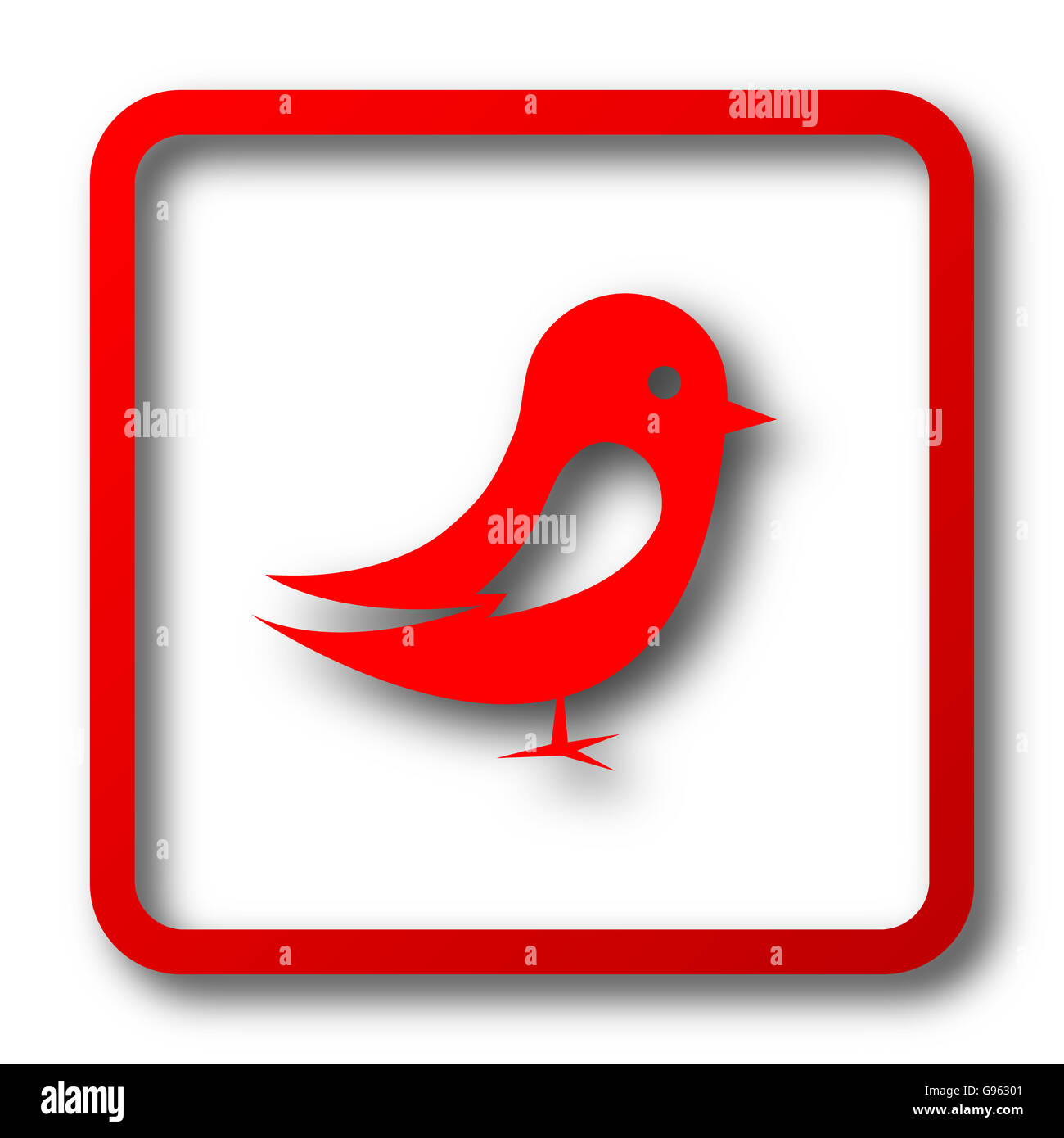 Bird icon. Internet button on white background Stock Photo - Alamy