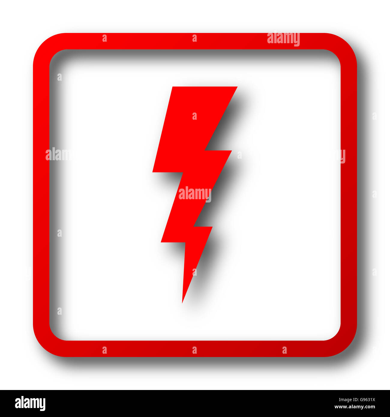 Lightning icon. Internet button on white background Stock Photo - Alamy