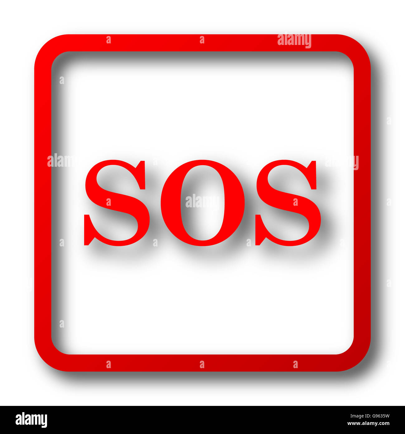 SOS icon. Internet button on white background Stock Photo - Alamy