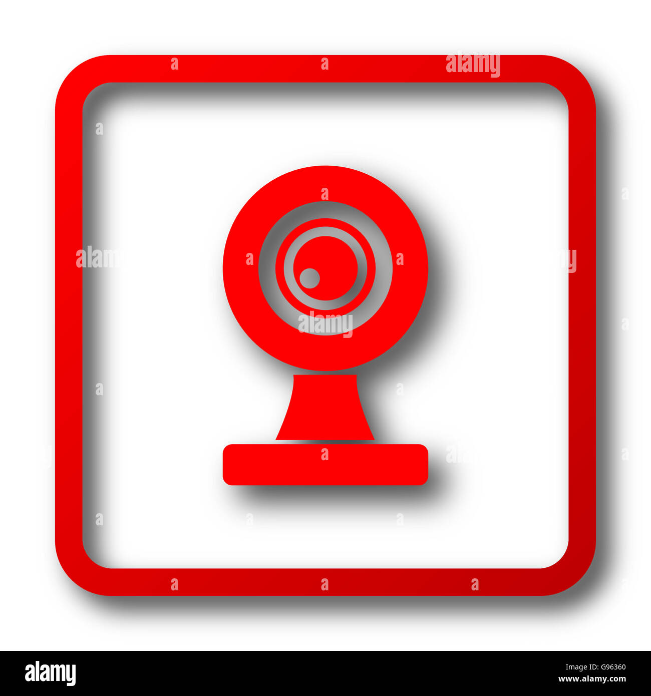 Webcam icon. Internet button on white background Stock Photo - Alamy
