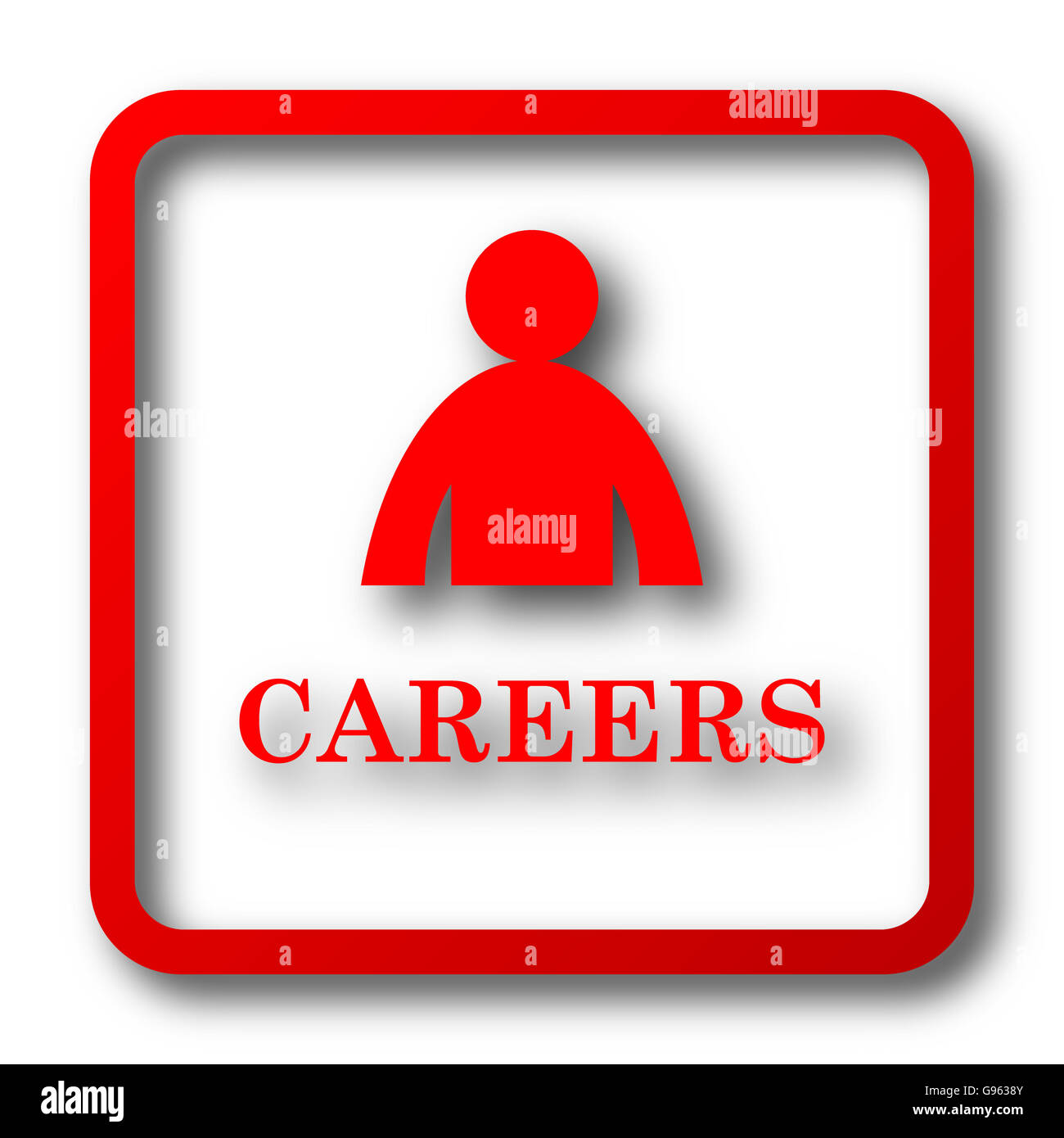 Careers icon. Internet button on white background Stock Photo - Alamy