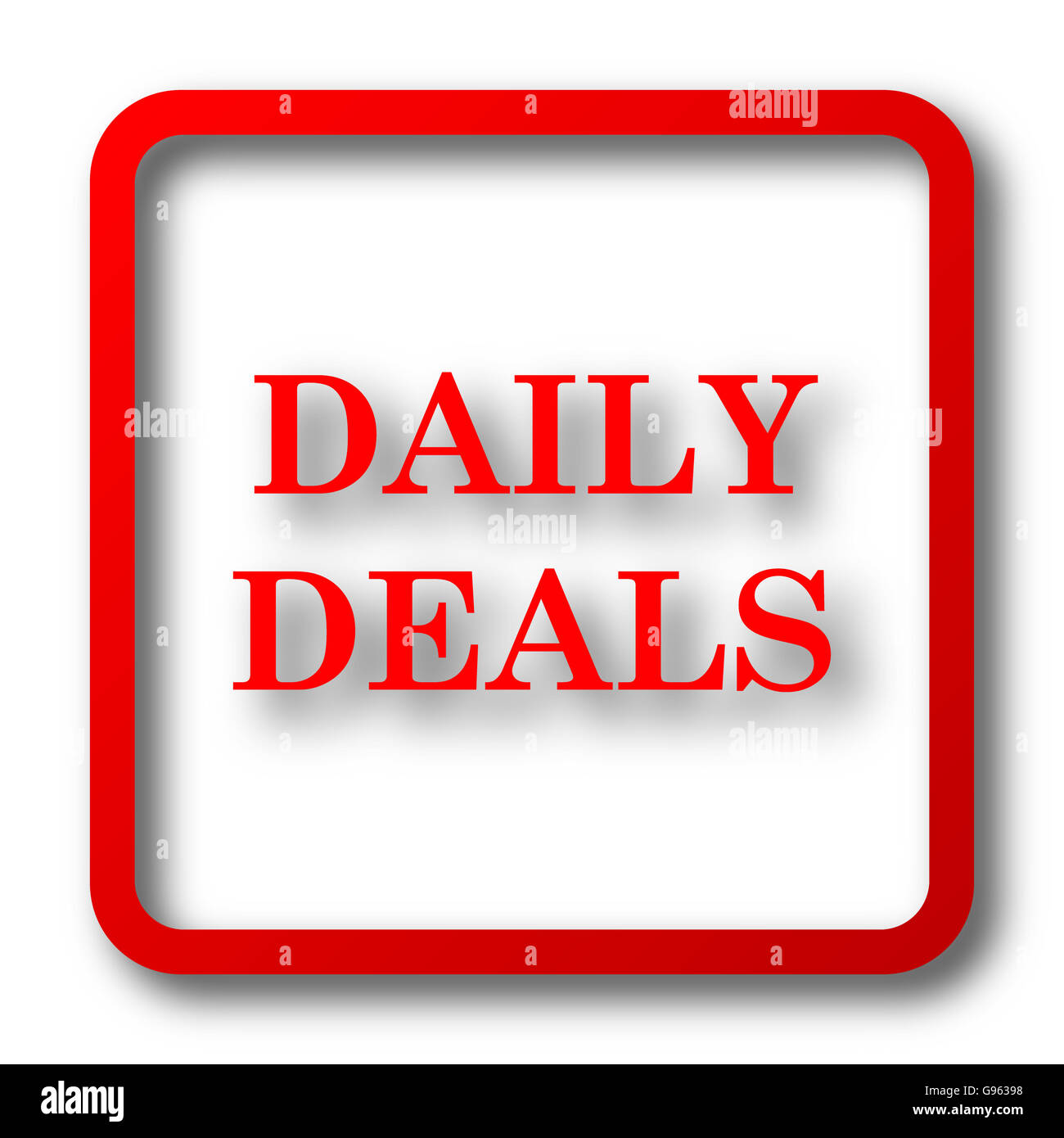 Daily deals icon. Internet button on white background Stock Photo - Alamy