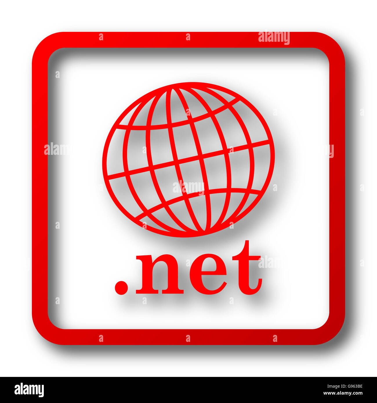 .net icon. Internet button on white background Stock Photo - Alamy
