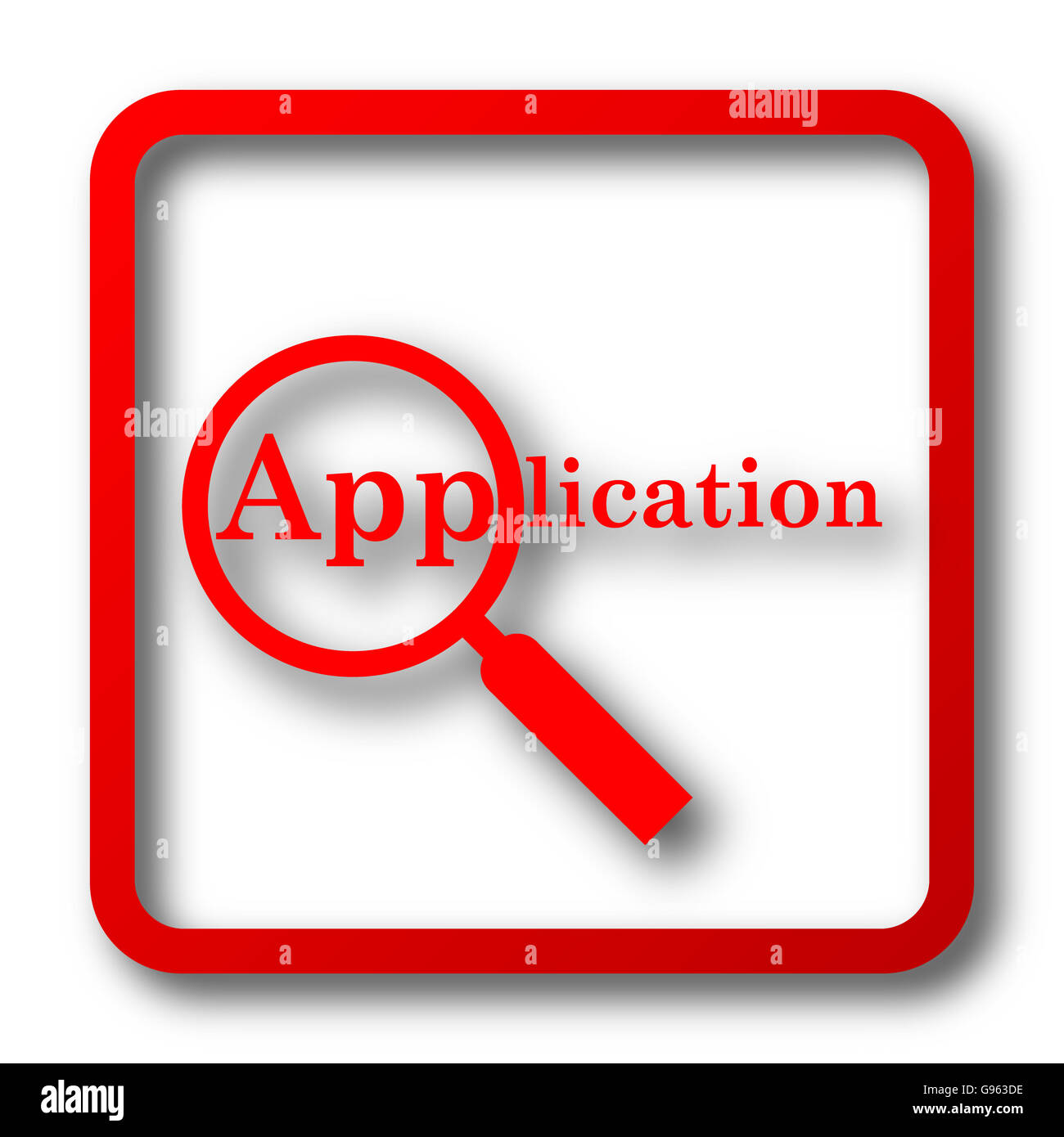 Application icon. Internet button on white background Stock Photo - Alamy