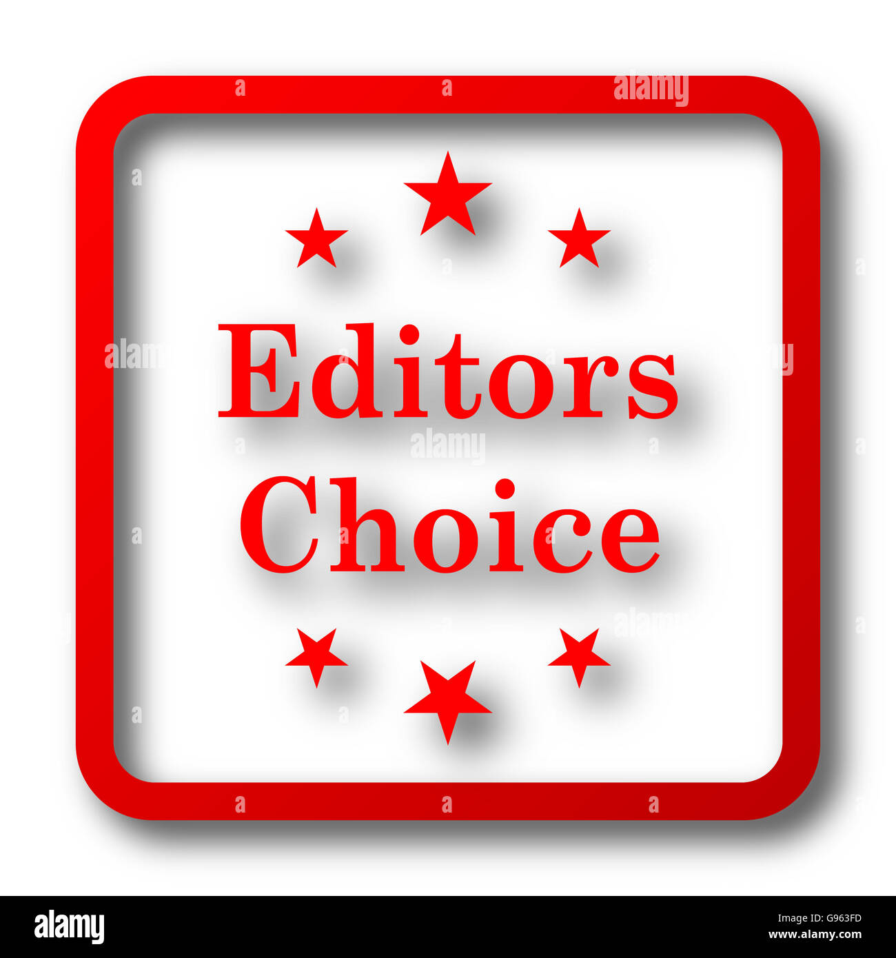 Editors choice icon. Internet button on white background Stock Photo ...