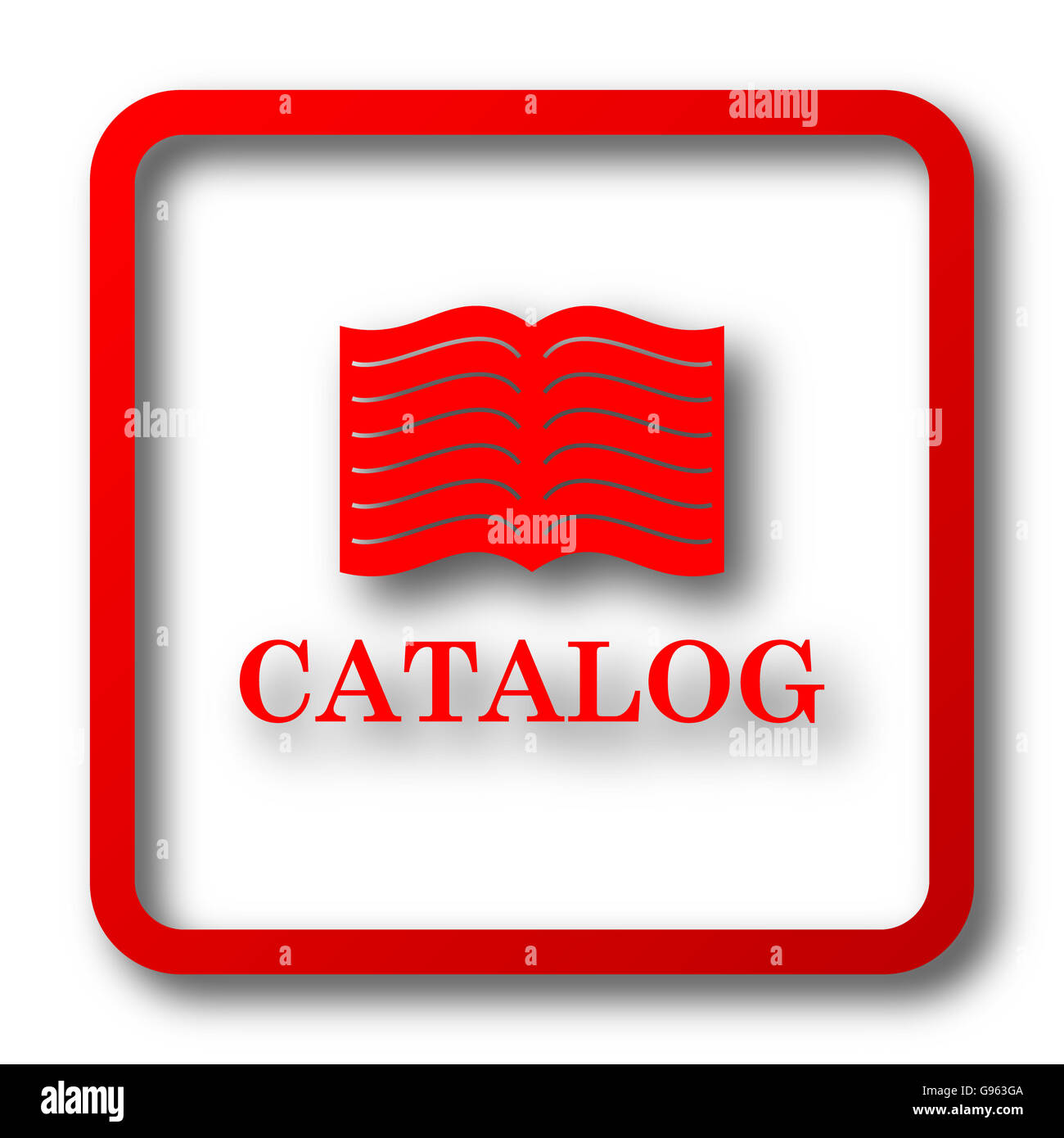 Catalog icon. Internet button on white background Stock Photo - Alamy