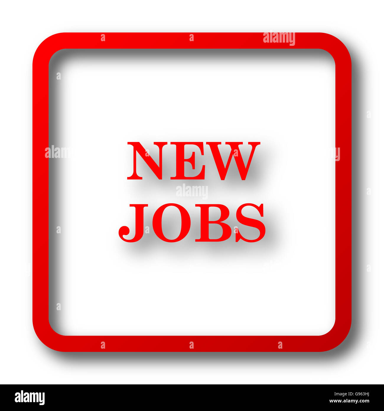 New jobs icon. Internet button on white background Stock Photo - Alamy