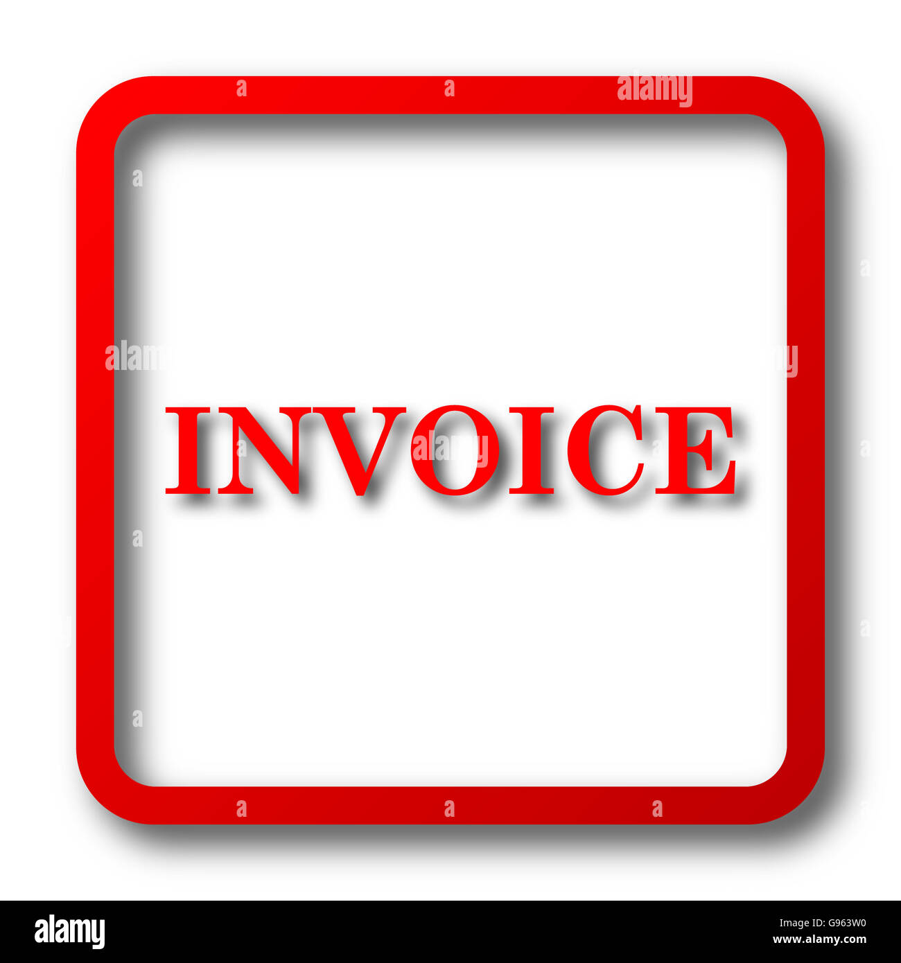 Invoice icon. Internet button on white background Stock Photo - Alamy