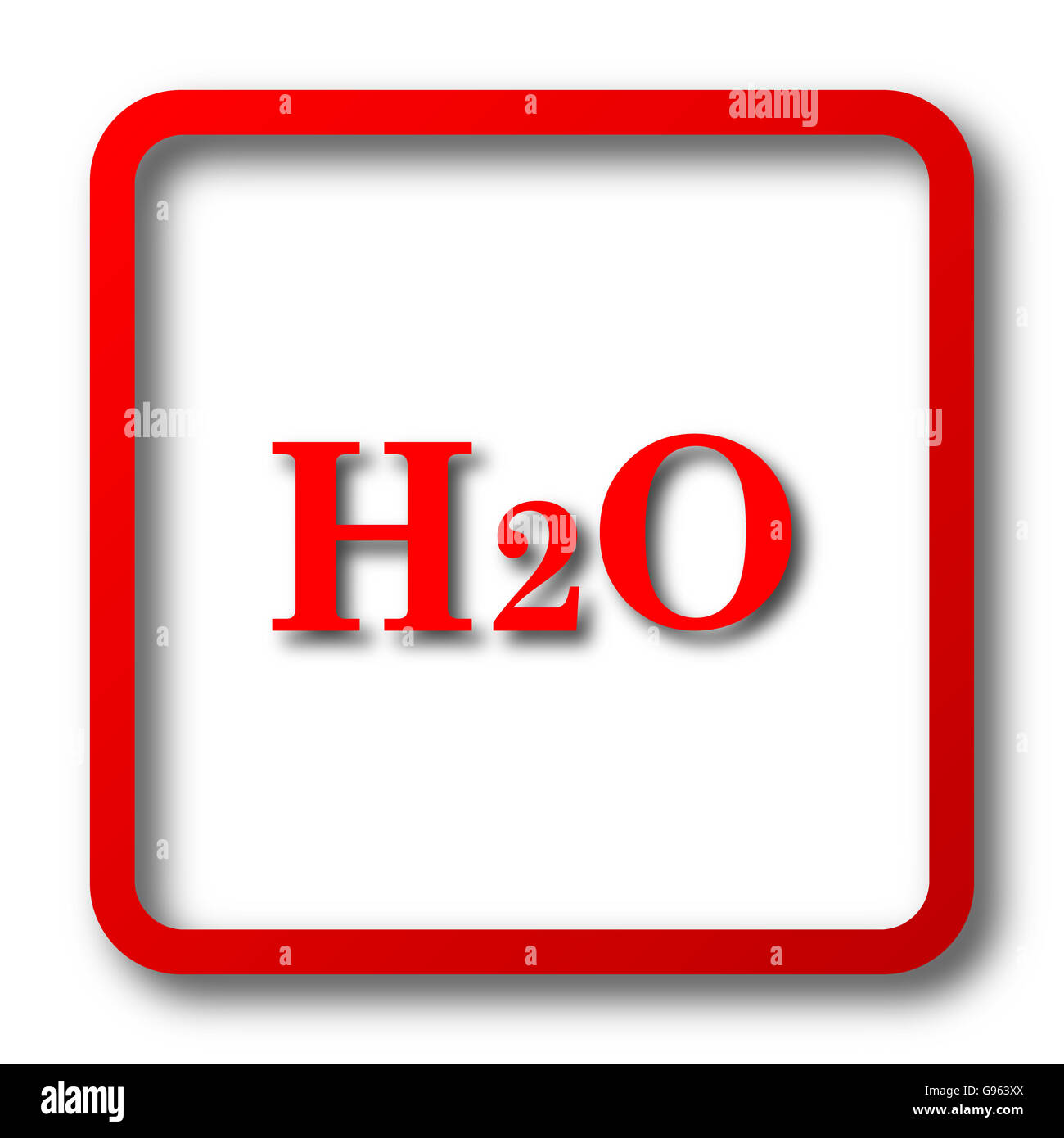 H2O icon. Internet button on white background Stock Photo - Alamy