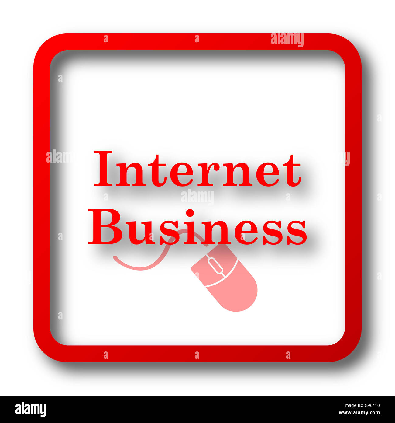 Internet business icon. Internet button on white background Stock Photo ...