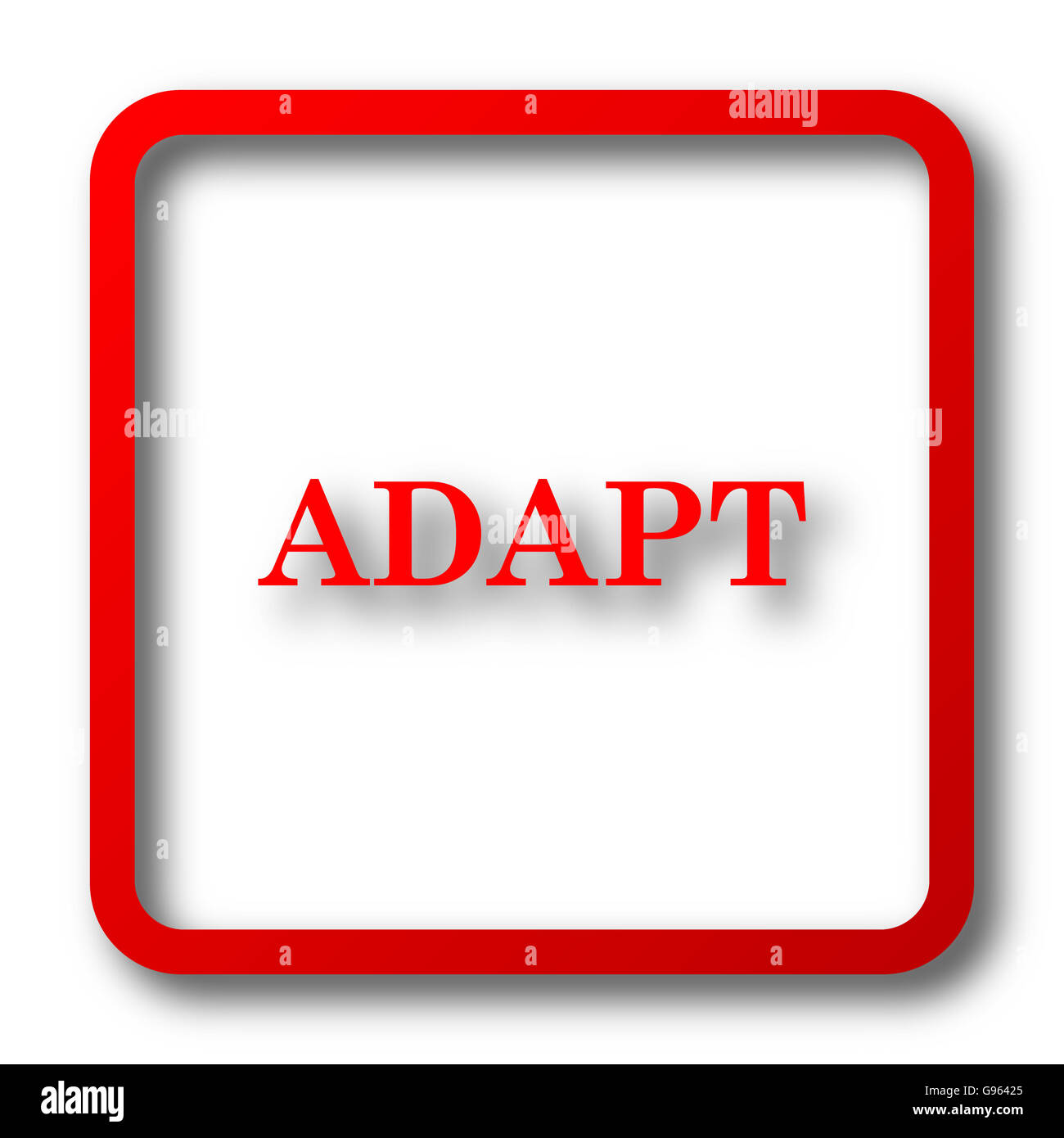 Adapt icon. Internet button on white background Stock Photo - Alamy