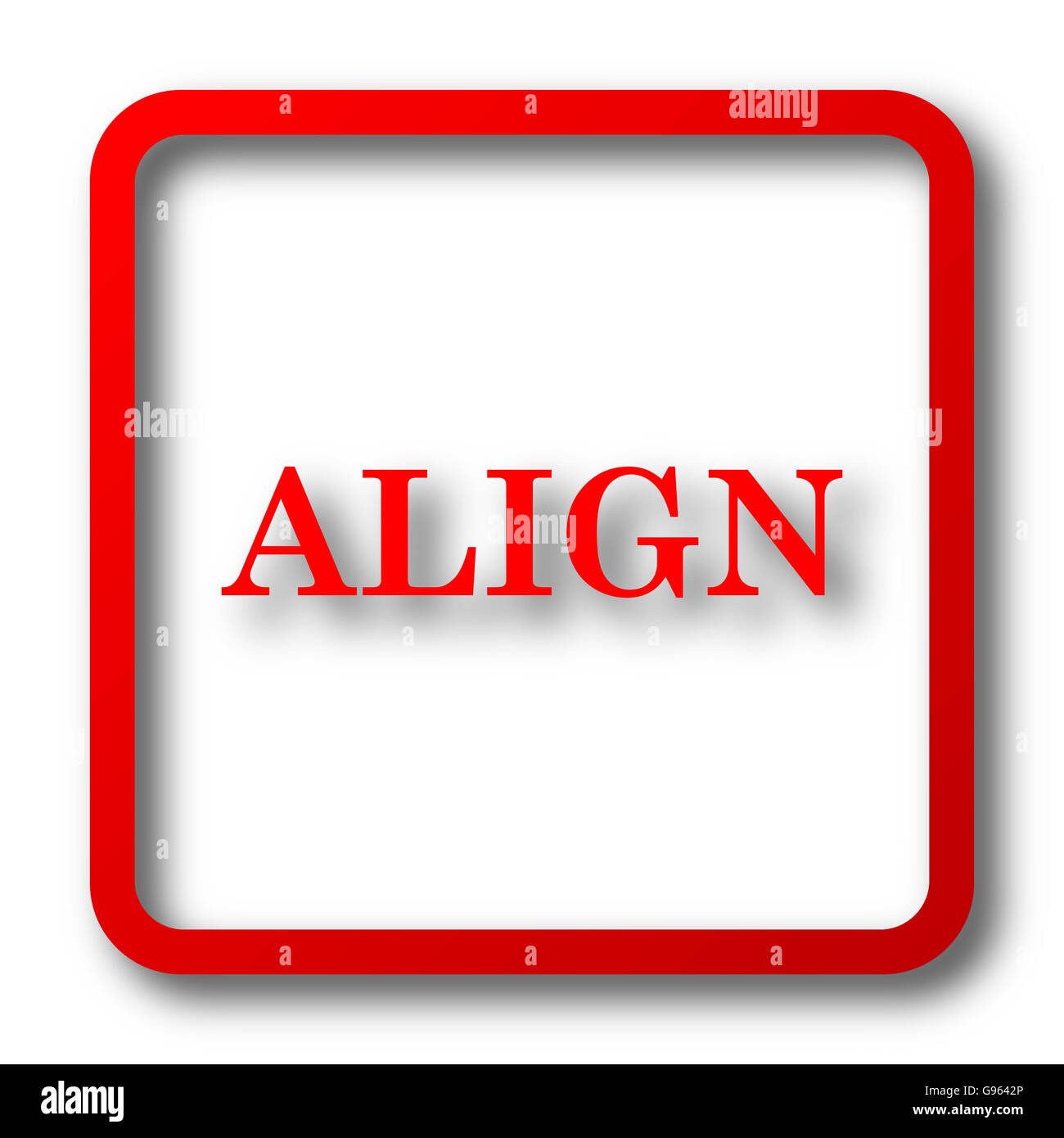 Align icon. Internet button on white background Stock Photo - Alamy
