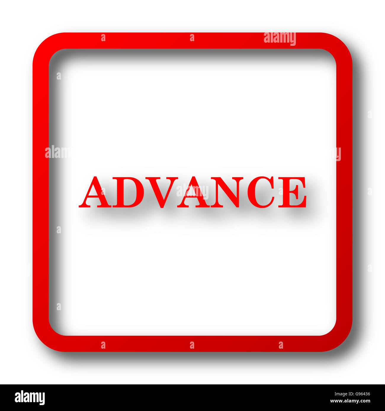 Advance icon. Internet button on white background Stock Photo - Alamy