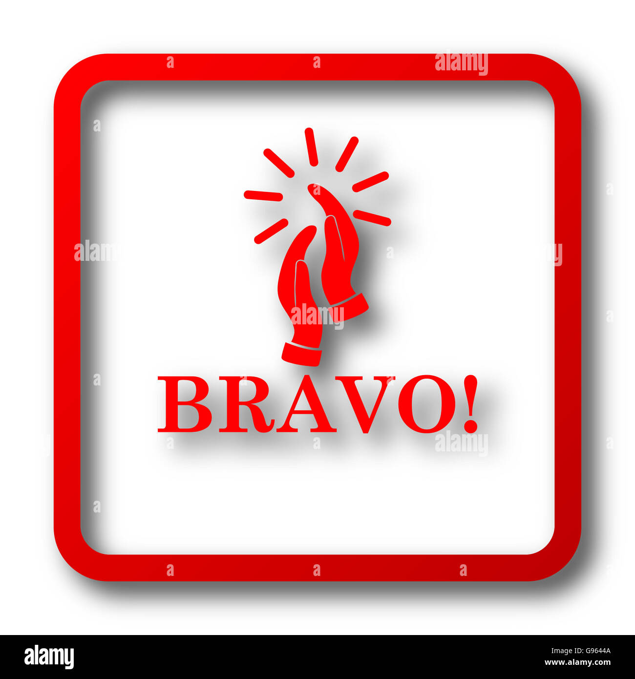 Bravo icon. Internet button on white background Stock Photo - Alamy