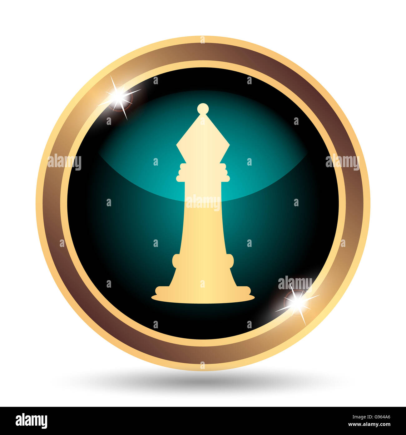 Chess icon. Internet button on white background Stock Photo - Alamy