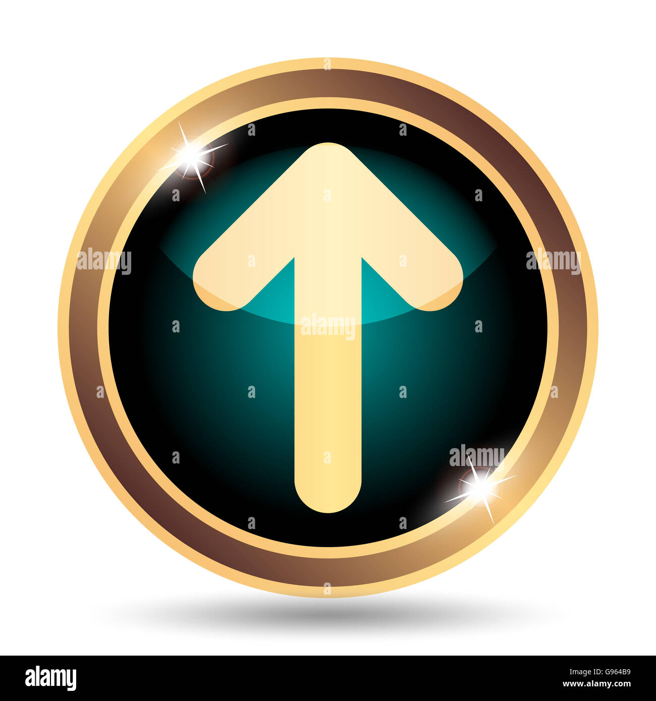 Up arrow icon. Internet button on white background Stock Photo - Alamy