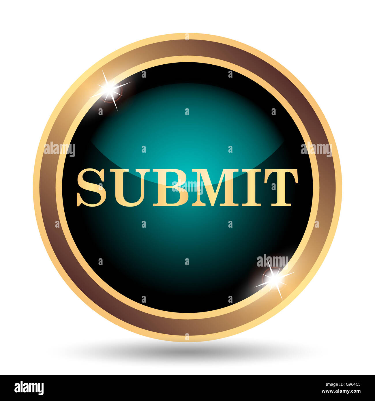 Submit icon. Internet button on white background Stock Photo - Alamy