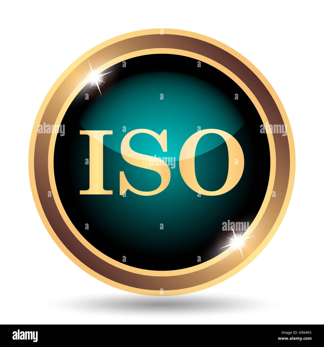 ISO icon. Internet button on white background Stock Photo - Alamy