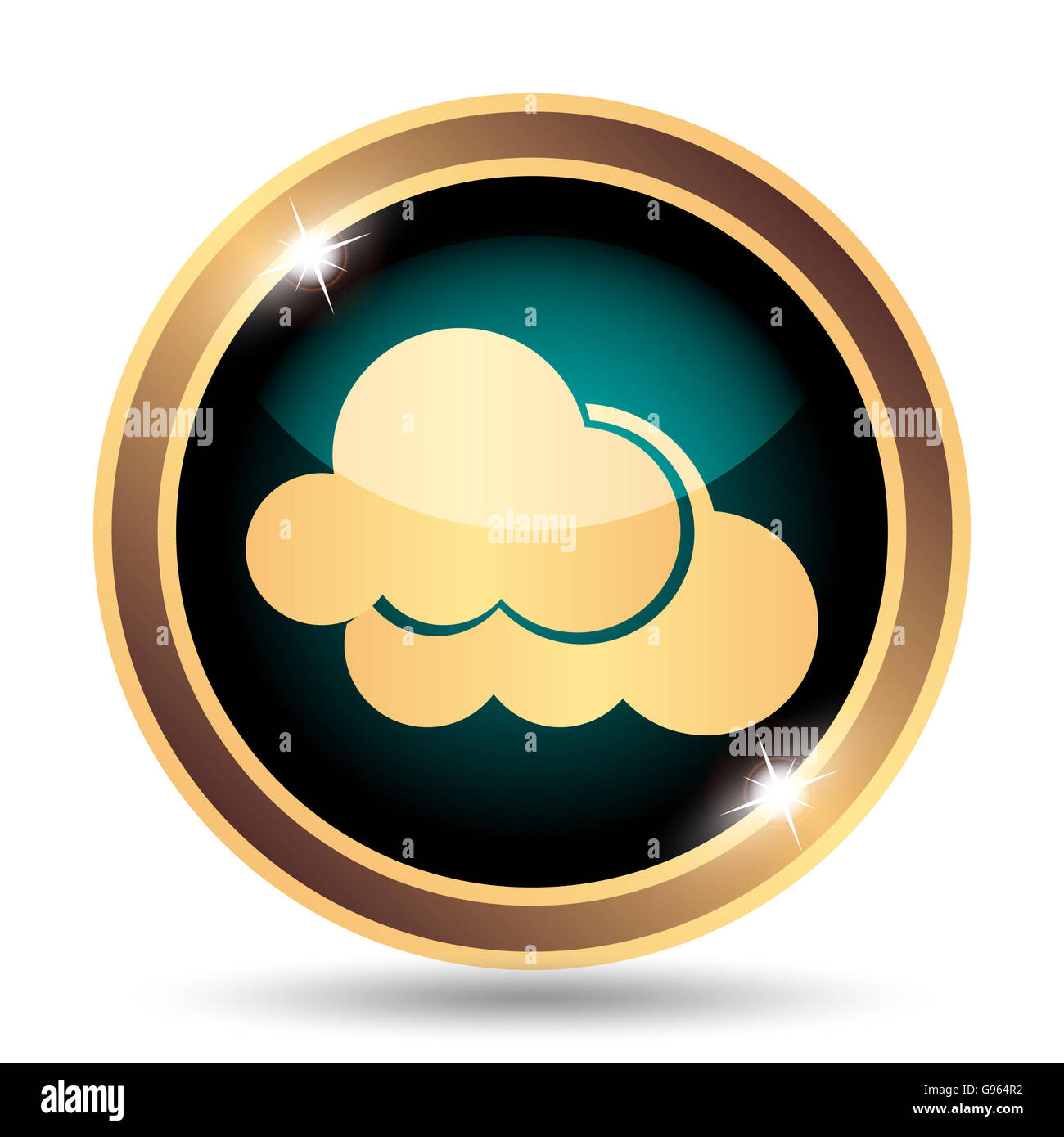 Clouds icon. Internet button on white background Stock Photo - Alamy