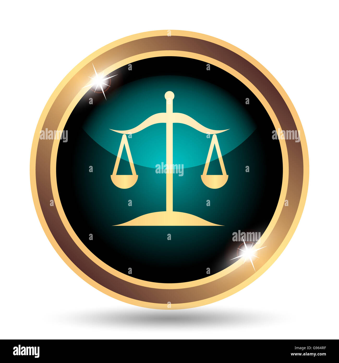Balance icon. Internet button on white background Stock Photo - Alamy