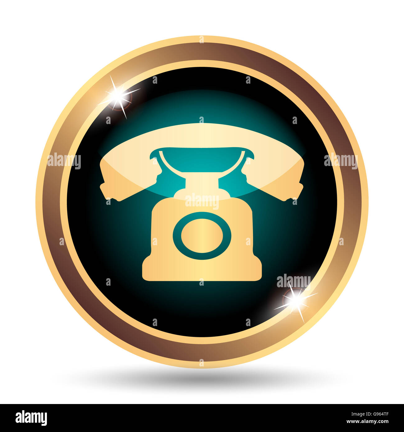 Phone icon. Internet button on white background Stock Photo - Alamy