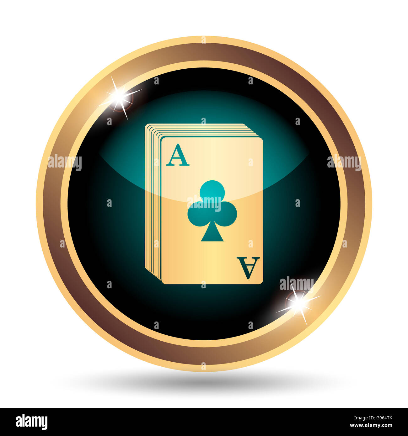 Deck of cards icon. Internet button on white background Stock Photo - Alamy