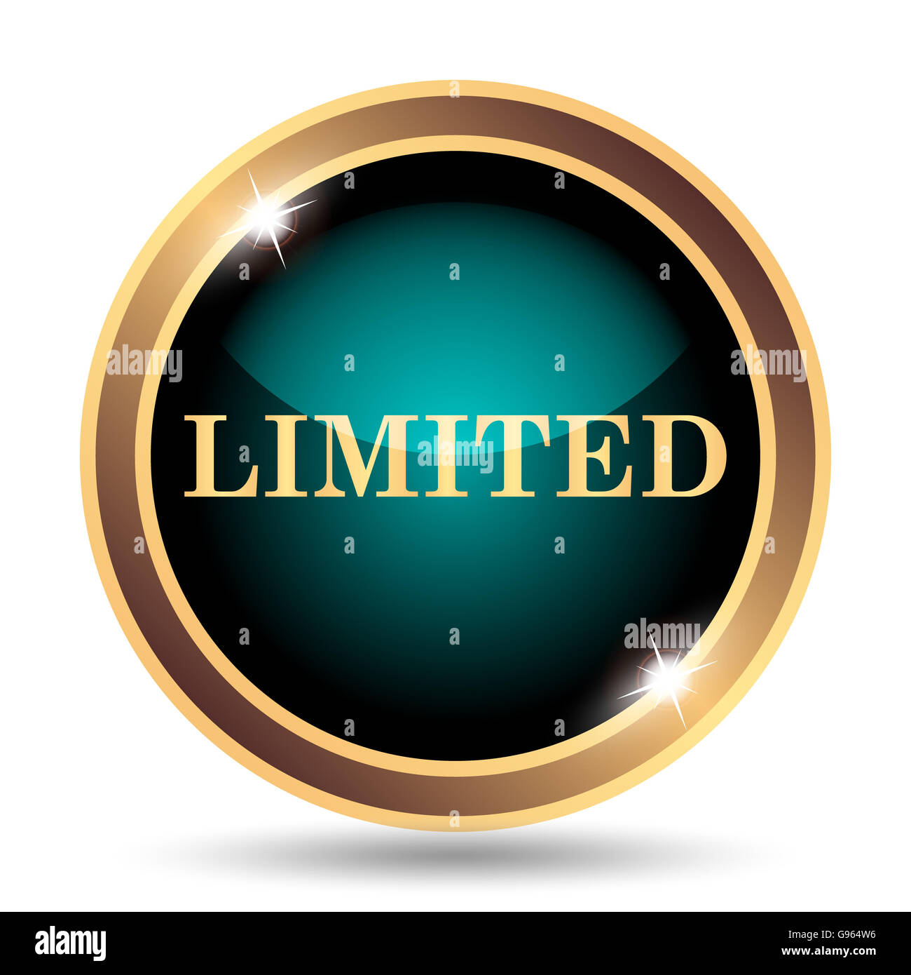 Limited icon. Internet button on white background Stock Photo - Alamy