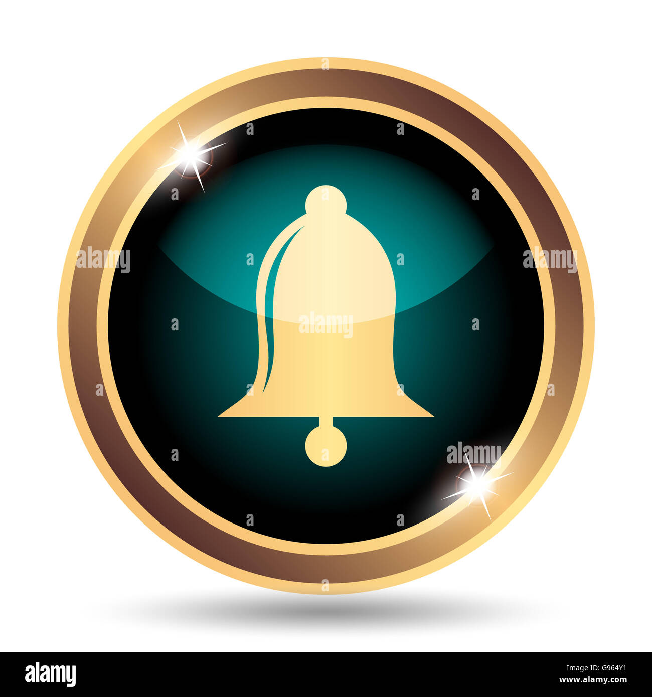 Bell icon. Internet button on white background Stock Photo - Alamy
