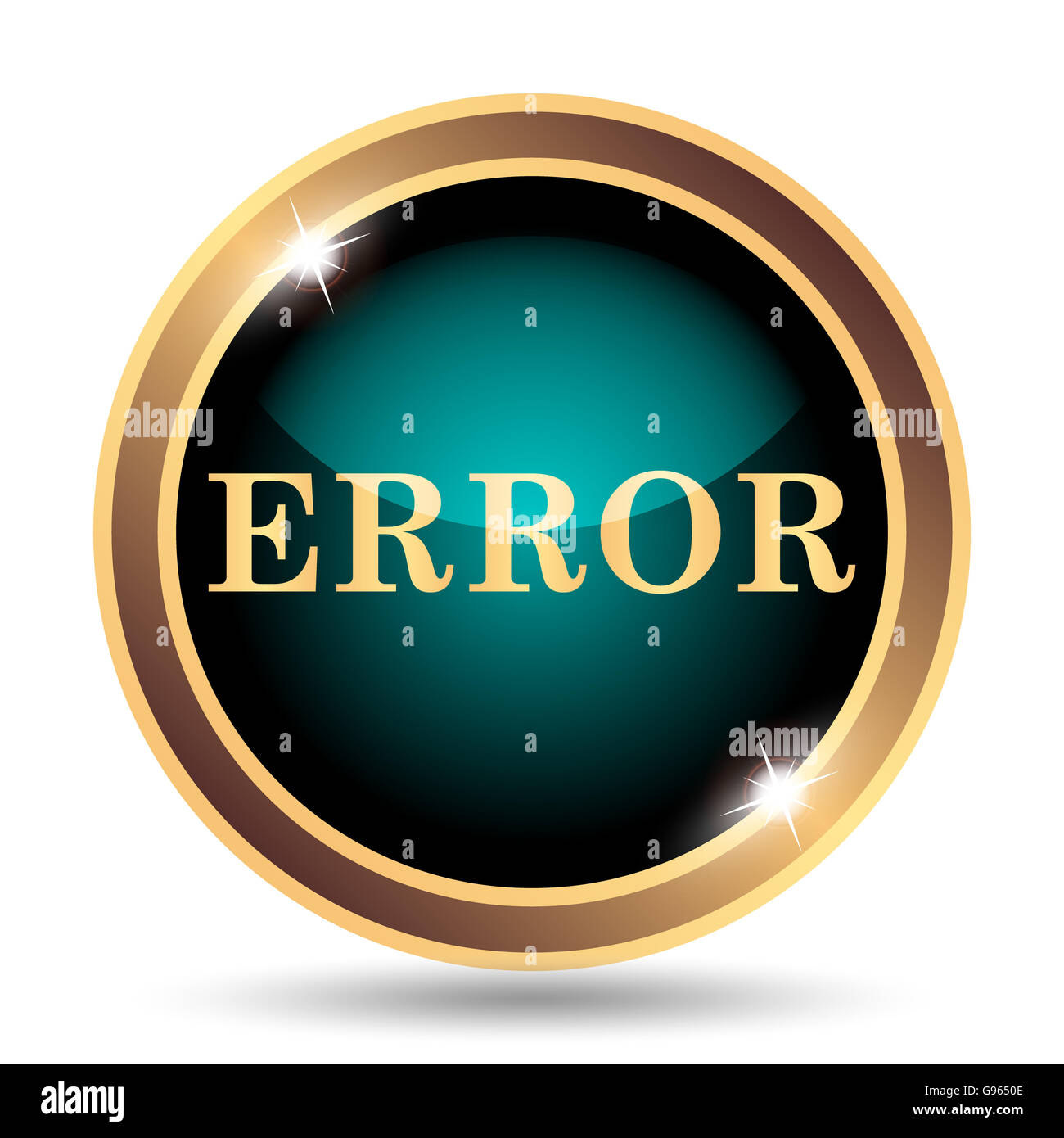 error icon. Internet button on white background Stock Photo - Alamy