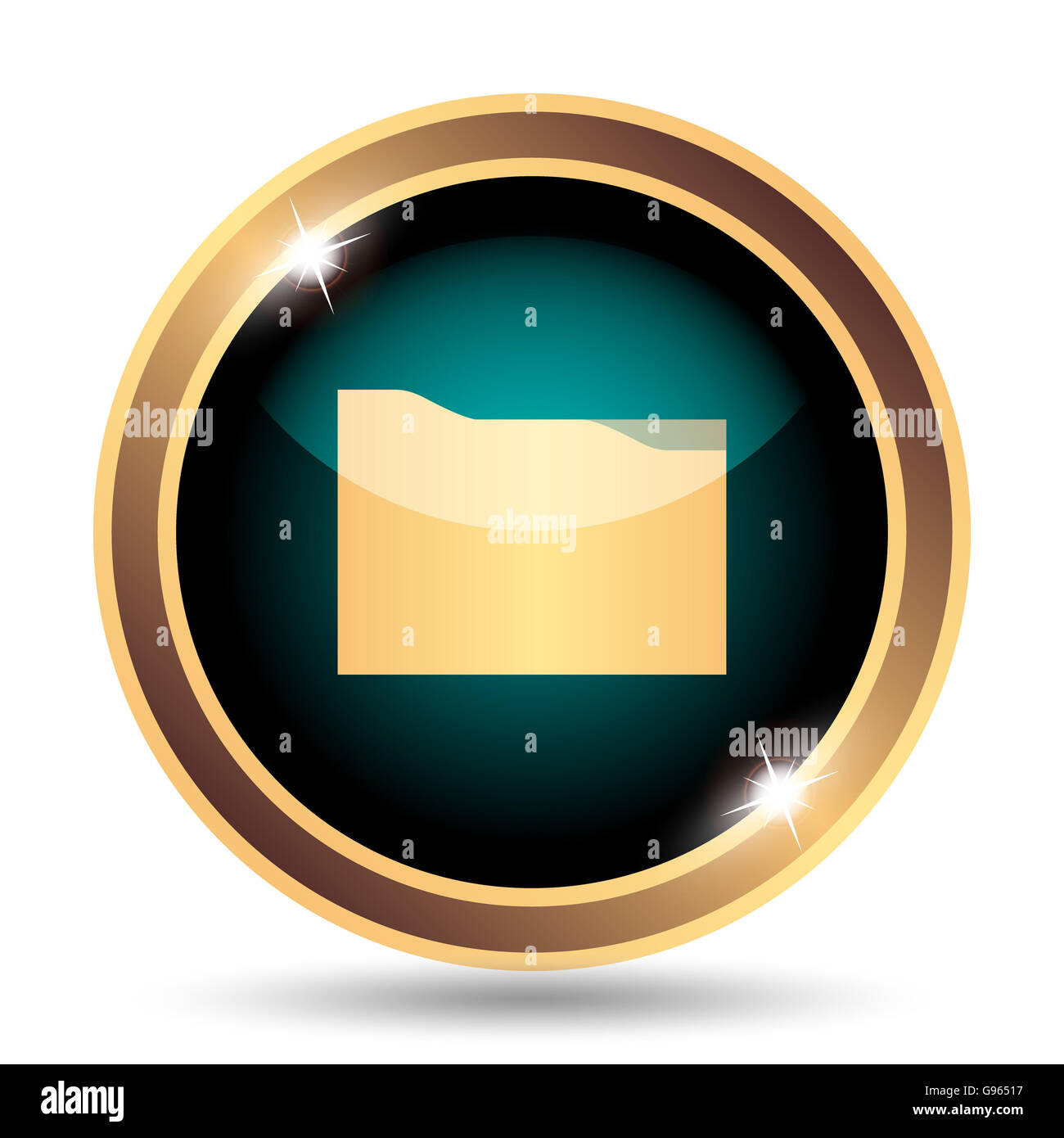 Folder icon. Internet button on white background Stock Photo - Alamy