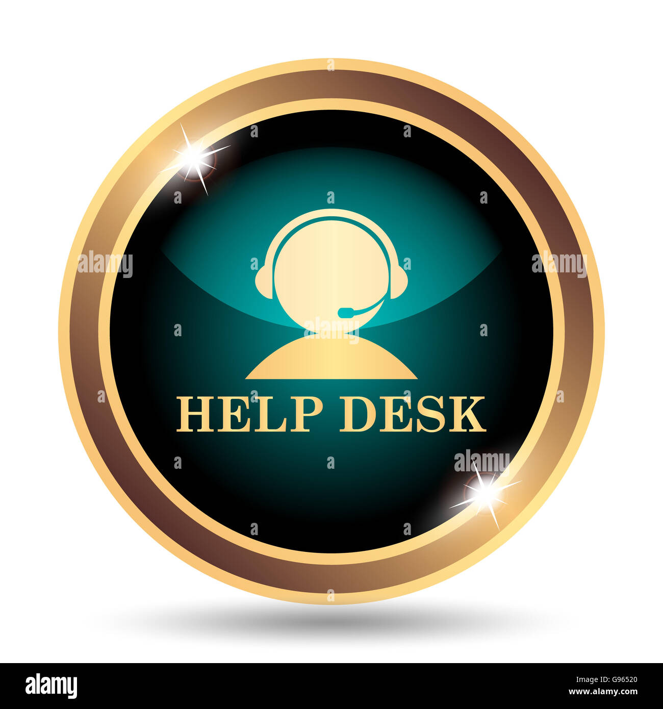 Helpdesk icon. Internet button on white background Stock Photo - Alamy