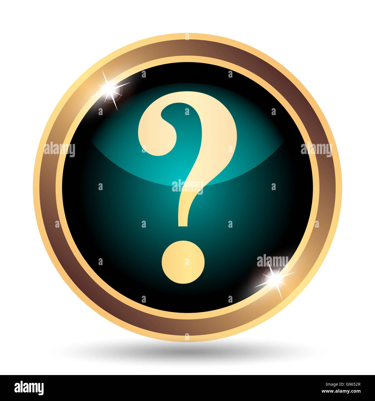 Question mark icon. Internet button on white background Stock Photo - Alamy