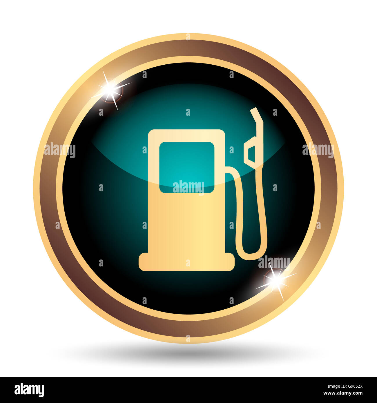 Gas pump icon. Internet button on white background Stock Photo - Alamy