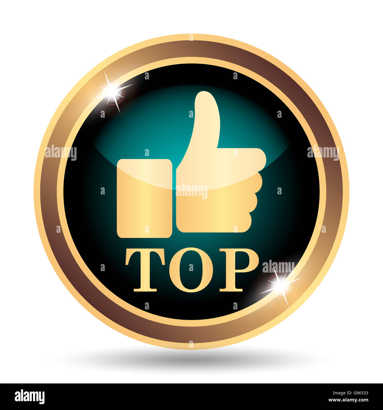 Top icon. Internet button on white background Stock Photo - Alamy