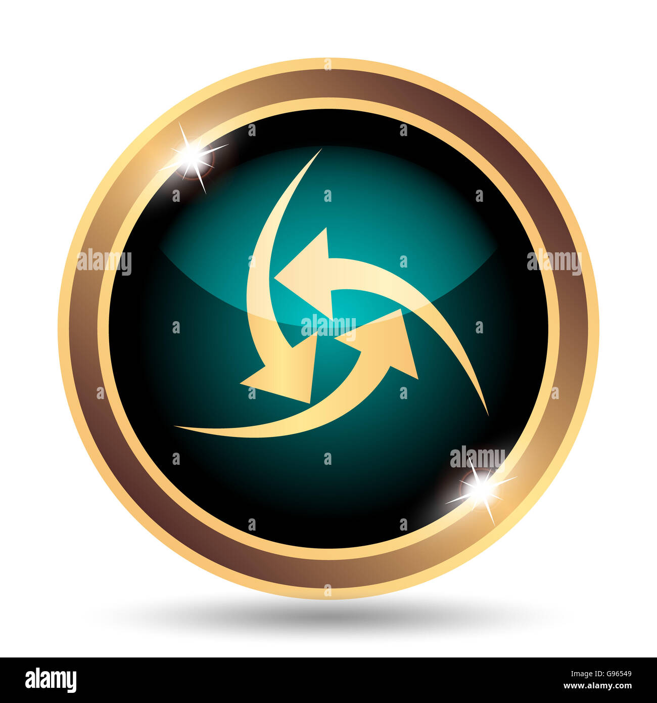 Change icon. Internet button on white background Stock Photo - Alamy