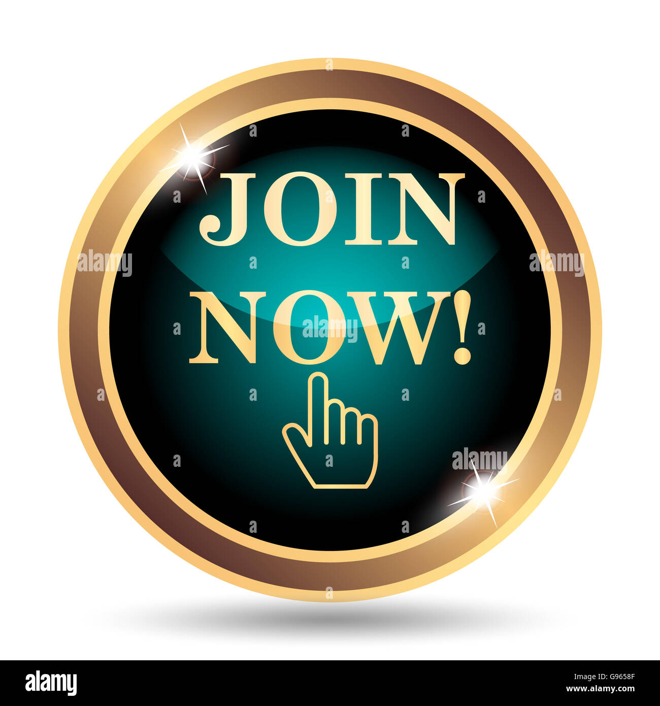 Join now icon. Internet button on white background Stock Photo - Alamy