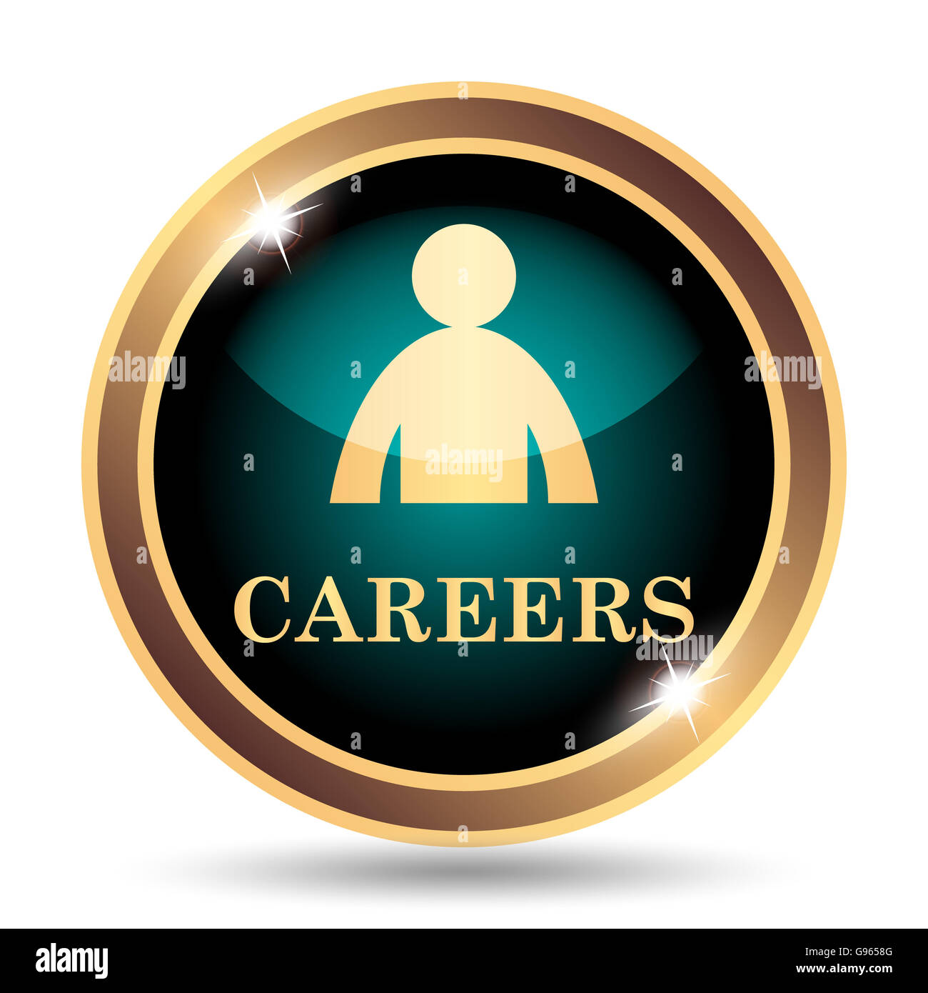 Careers icon. Internet button on white background Stock Photo - Alamy