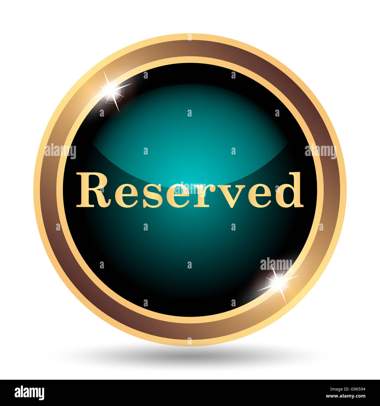 Reserved icon. Internet button on white background Stock Photo - Alamy